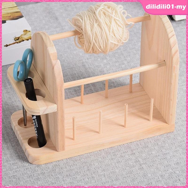 [DilidilidaMY] Wooden Crochet Yarn Holder, Yarn Stand, Organizer ...