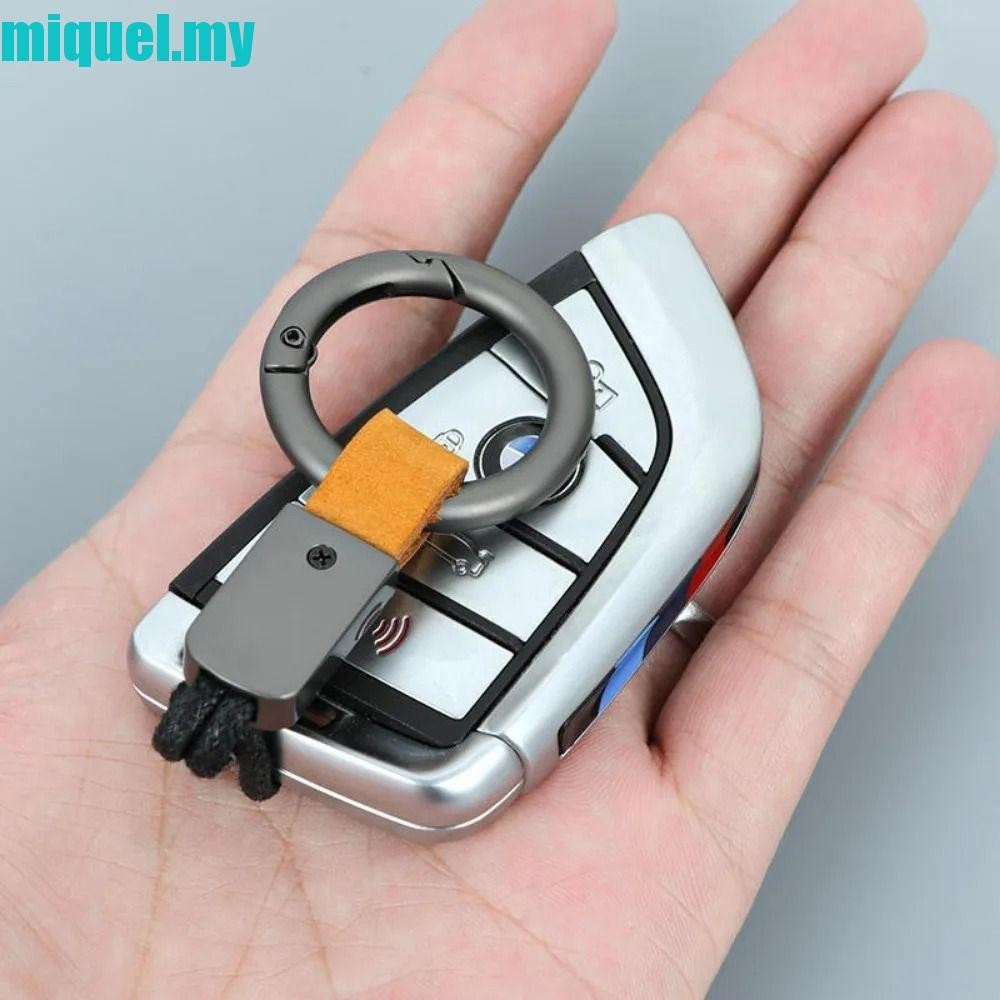 MIQUEL Leather Waist Hanging Key Chain, Anti-Lost Alloy Leather Fur ...