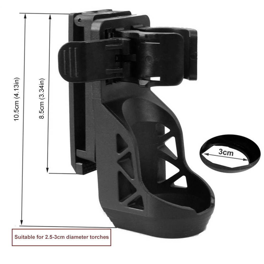Flashlight Holster with Lever Side Lock System 360 Rotating Torch ...