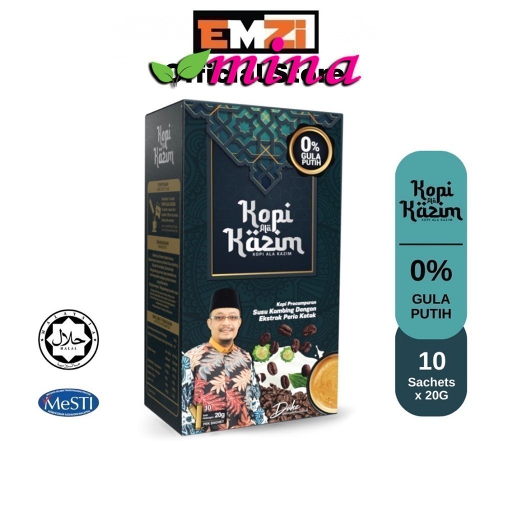 EMZI Kopi ALA KAZIM 10s Ekstrak Peria Susu Kambing Emzi Olive Tin Ori ...