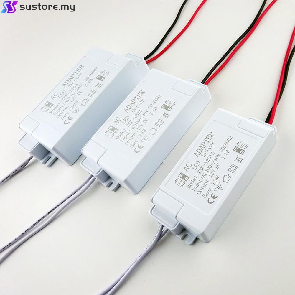 [Super]LED Driver Adapter AC 220 -240V To DC 12V Transformer Power ...