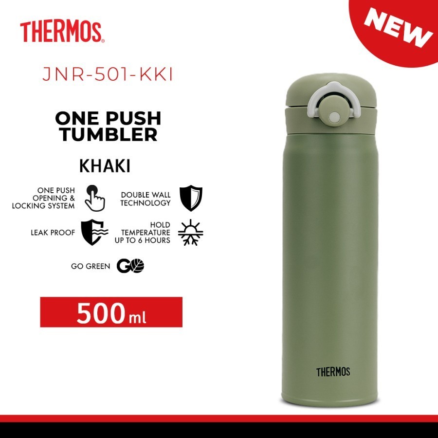 Thermos One Push Tumbler 500ml - Khaki (JNR-501 KKI) | Shopee Malaysia