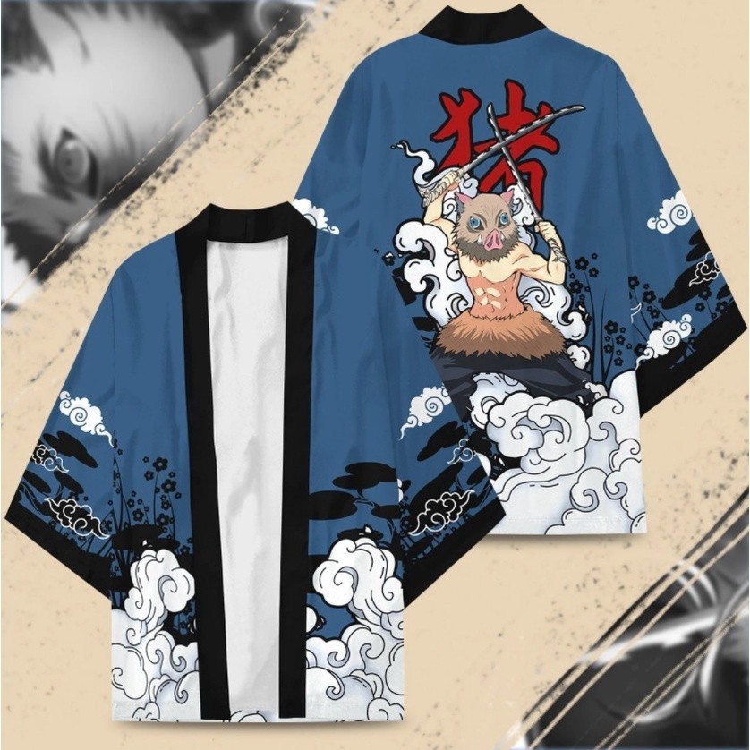 New Anime Demon Slayer Kimono Zenitsu Tanjirou Cosplay Haori Cardigan ...