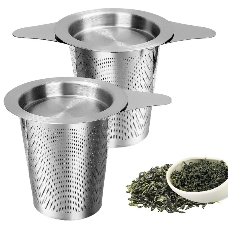 Kitchen 304 Stainless Steel Fine Mesh Tea Strainer Binaural Loose Leaf ...