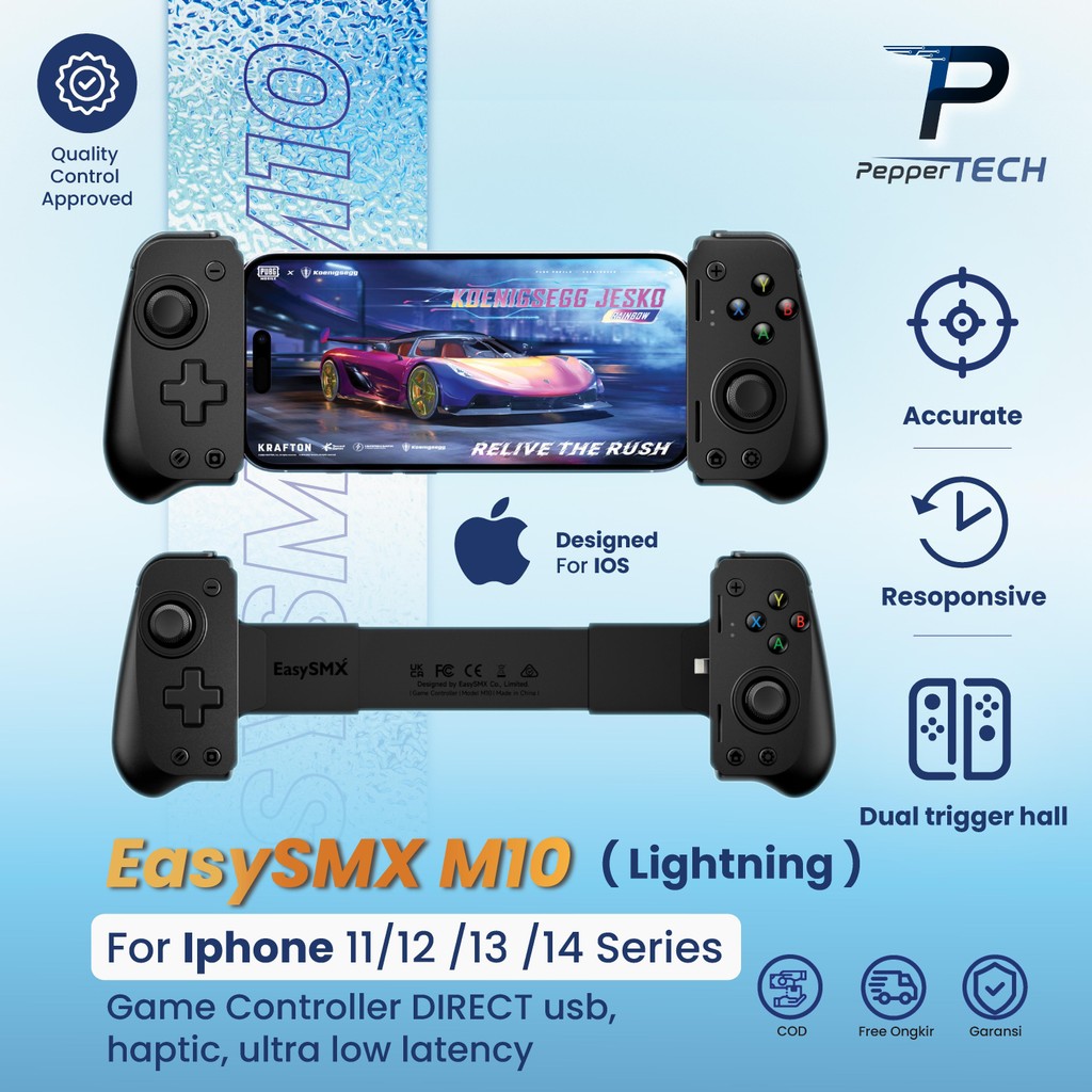 EasySMX M10 Mobile Gaming Controller Gaming Controller for iphone 11 12 13 14 Series Gaming ...