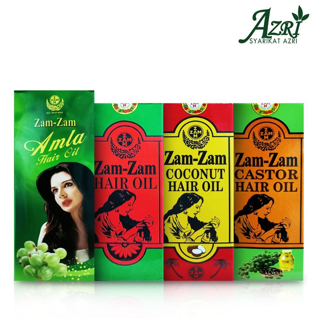 Zam-Zam Minyak Rambut (Zam-Zam, Coconut, Amla & Castor Oil) | Shopee ...