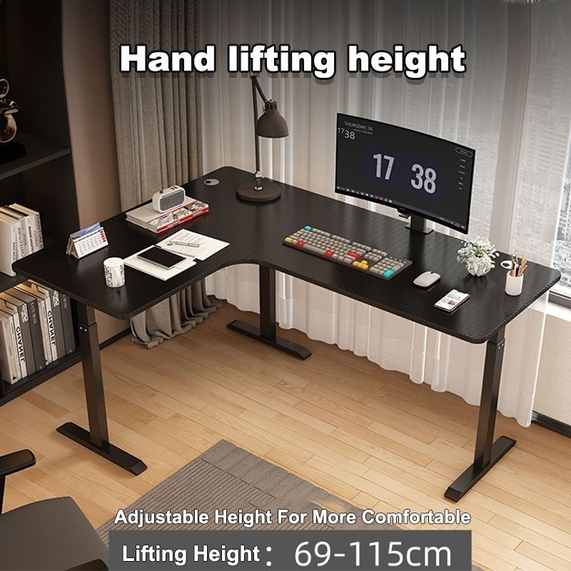 Adjustable L Height Shape Multi Size Corner Standing Desk Handly Adjust ...