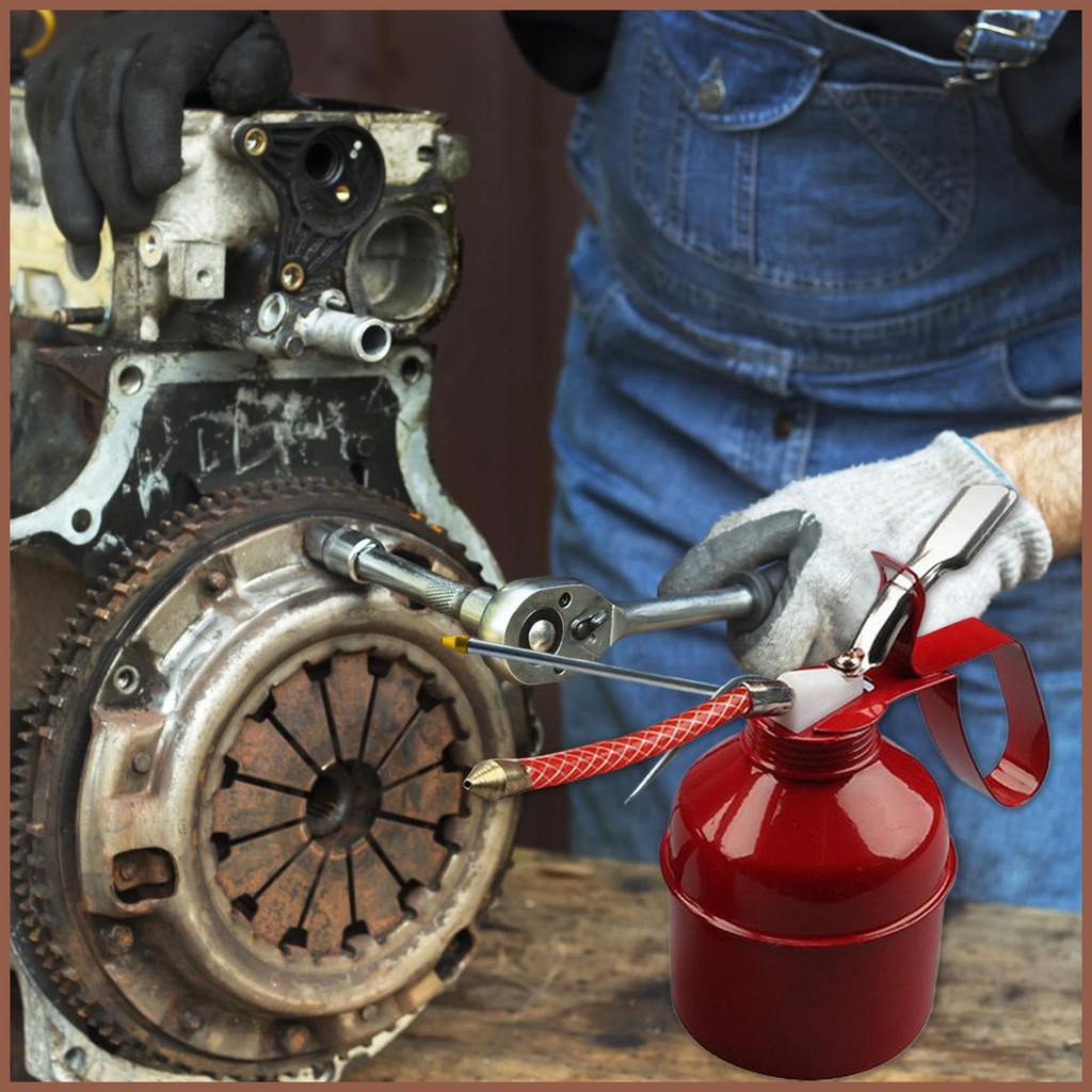 Hand Pump Oiler Can With Flexible Hose Spout Car Oil Container Pump ...