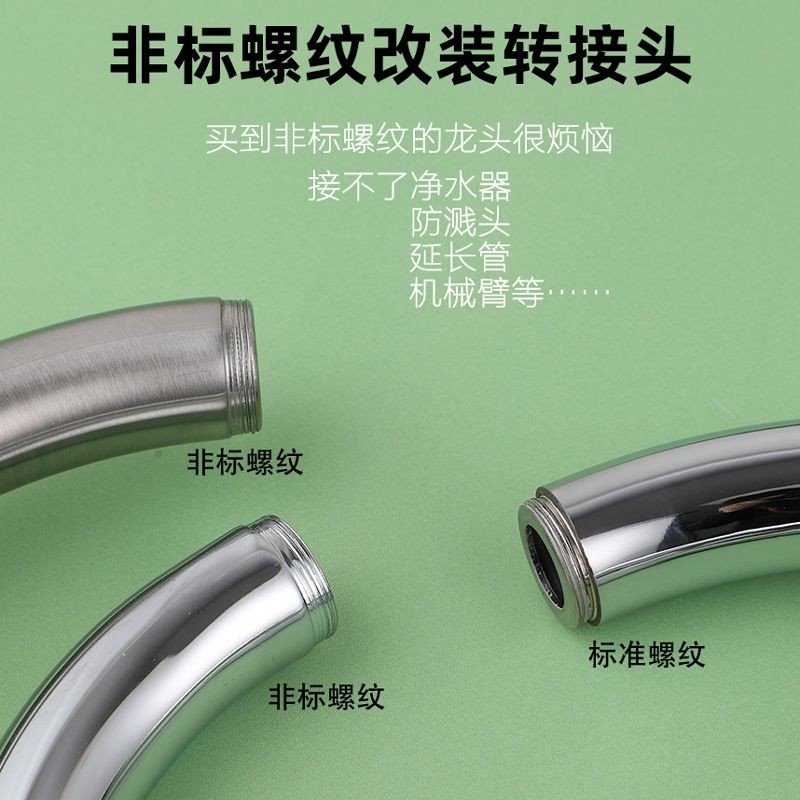 Non-standard Threaded Faucet Conversion Bald Tooth Shallow Fine Tooth ...
