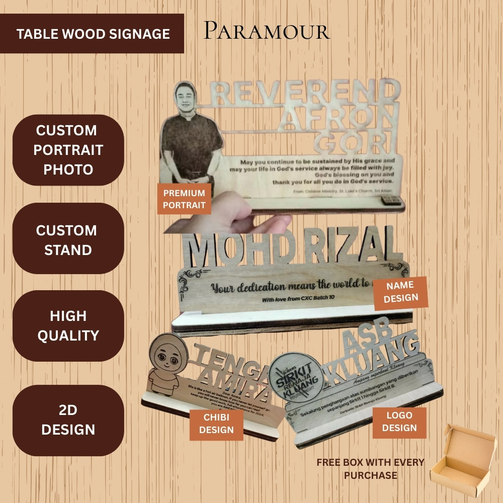 PARAMOUR custom plaque gift hadiah hari guru cenderahati plak kayu ...