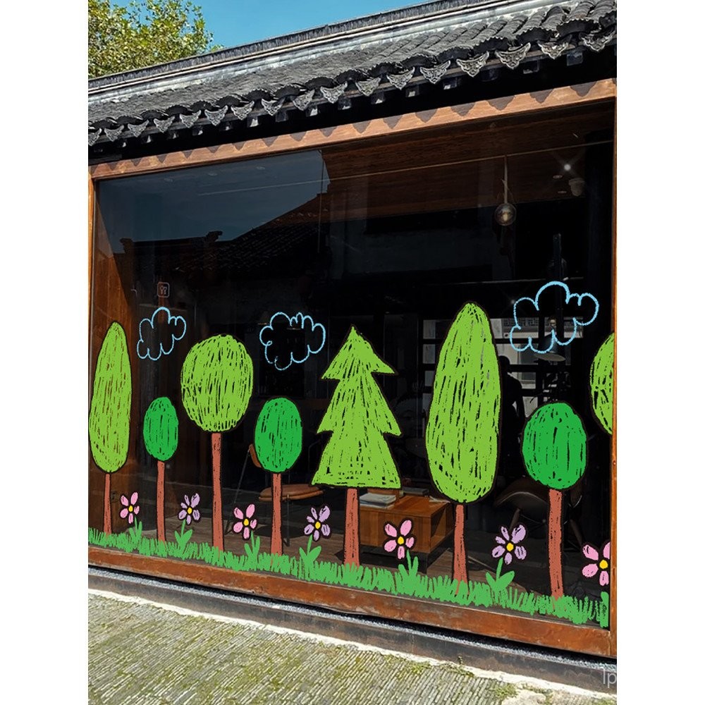 Tingkap Pintu Tadika Sekolah Anti-perlanggaran Pelekat Kaca Garis ...