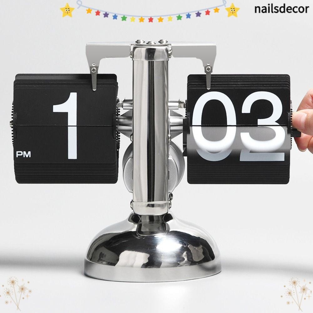 YUSENS Digital Table Clock, Single Foot Automatic Desk Clocks, Minimalist Stainless Steel Scale ...