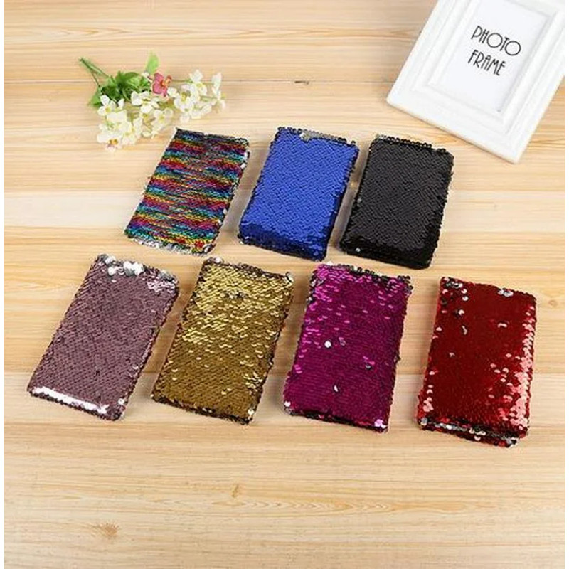 Reversible Sequin Journal Diary Magic A6 Note Book Writing Book for Kid ...