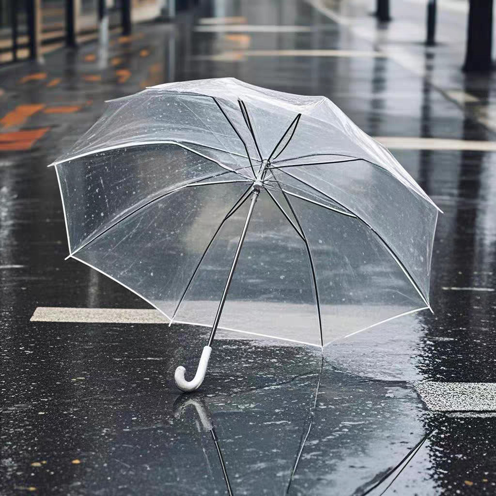 Transparent Long Handled Umbrella Rainproof/Windproof Automatic ...