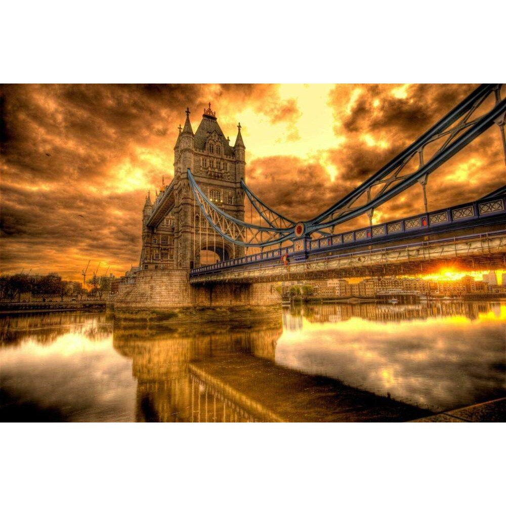 London Bridge Scene Giant Art Print Silk Poster Home Wall Decor 0726 ...