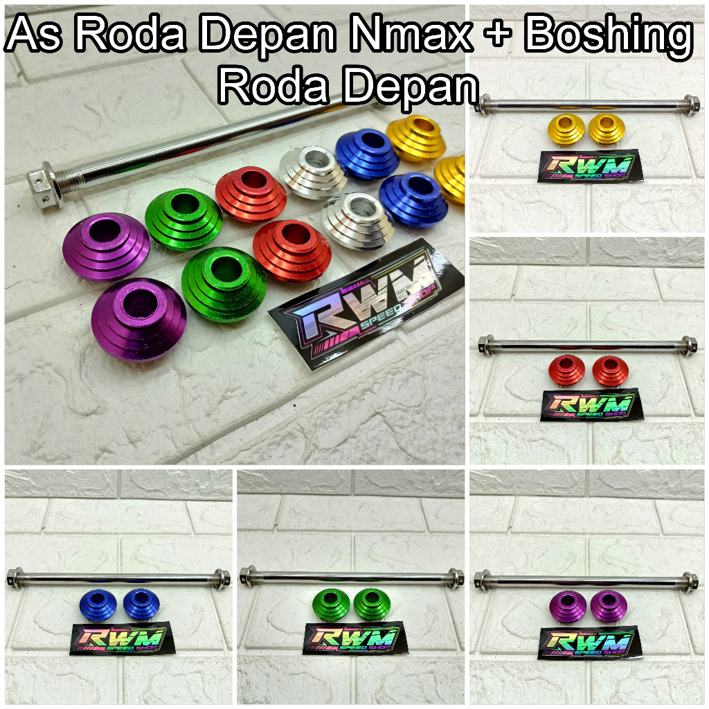 Probolt Yamaha Nmax front axle set, complete color front drum Boshing ...