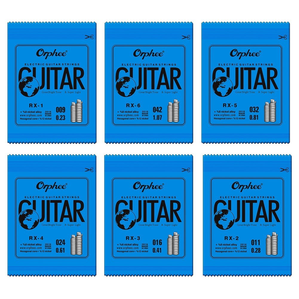 Orphee Electric Guitar Strings E B G D A Single String Super Light ...