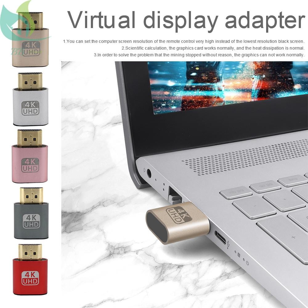 4K HDMI DDC Dummy Plug High Resolution Virtual Monitor Portable Display ...