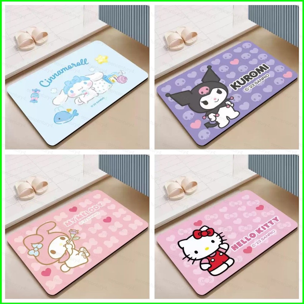 Dly Sanrio Kuromi My Melody Cute Entrance Door Mat Floor Mat Cushion ...