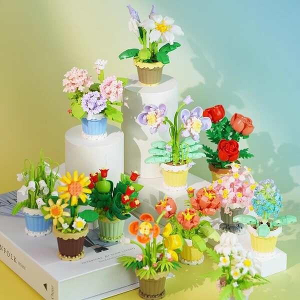 lego flower bouquet flower Bunga Blok Bangunan Pasu 2024 Perhimpunan ...