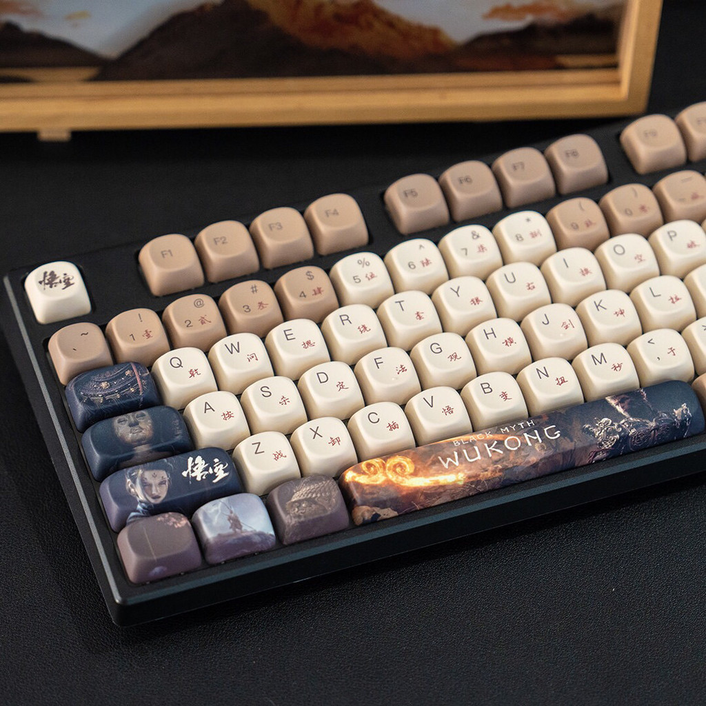 Black Myth Goku Keycap moa Height pbt Material 140 Keys Support Various ...