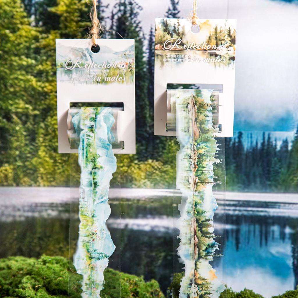 Pet Tape Mountain Forest Landscape Journal DIY Decorative Loop Stickers ...