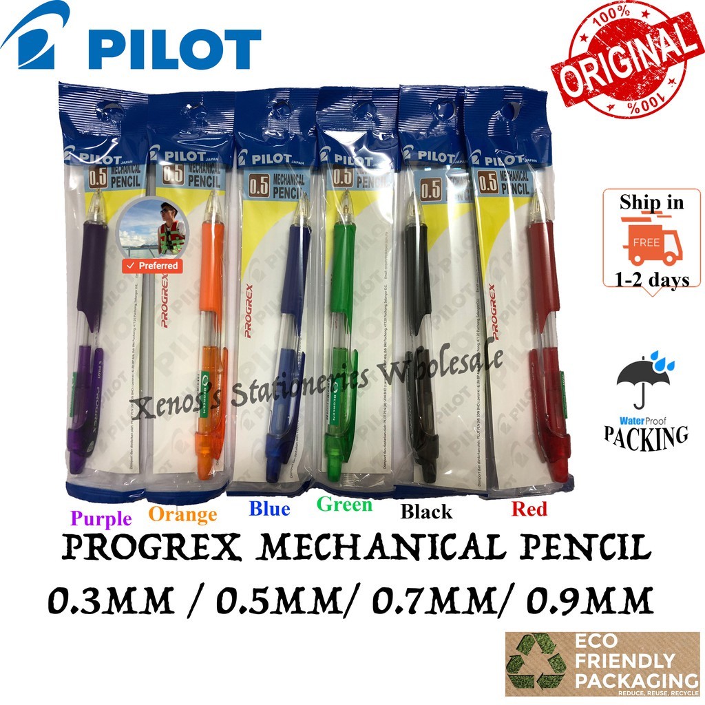PILOT PROGREX MECHANICAL PENCIL 0.3MM / 0.5MM / 0.7MM / 0.9MM (READY ...