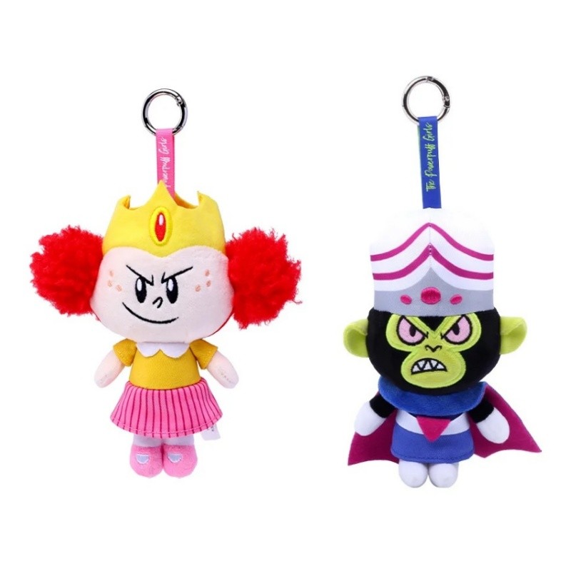 Kawaii The Powerpuff Girls Plush Keychain Princess Morbucks Mojo Jojo ...