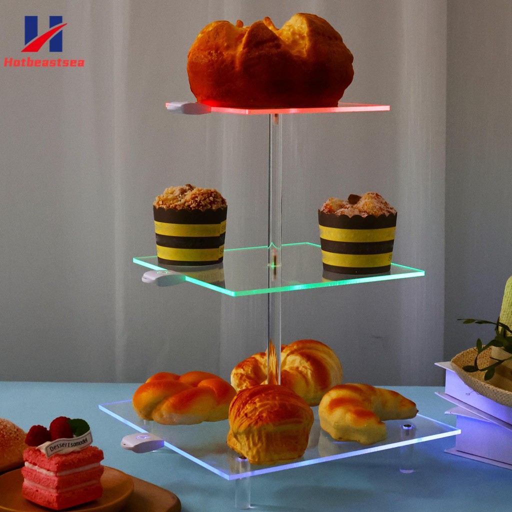 Cupcake Stand 3 Tier Cupcake Tower Acrylic Dessert Display Stand with ...