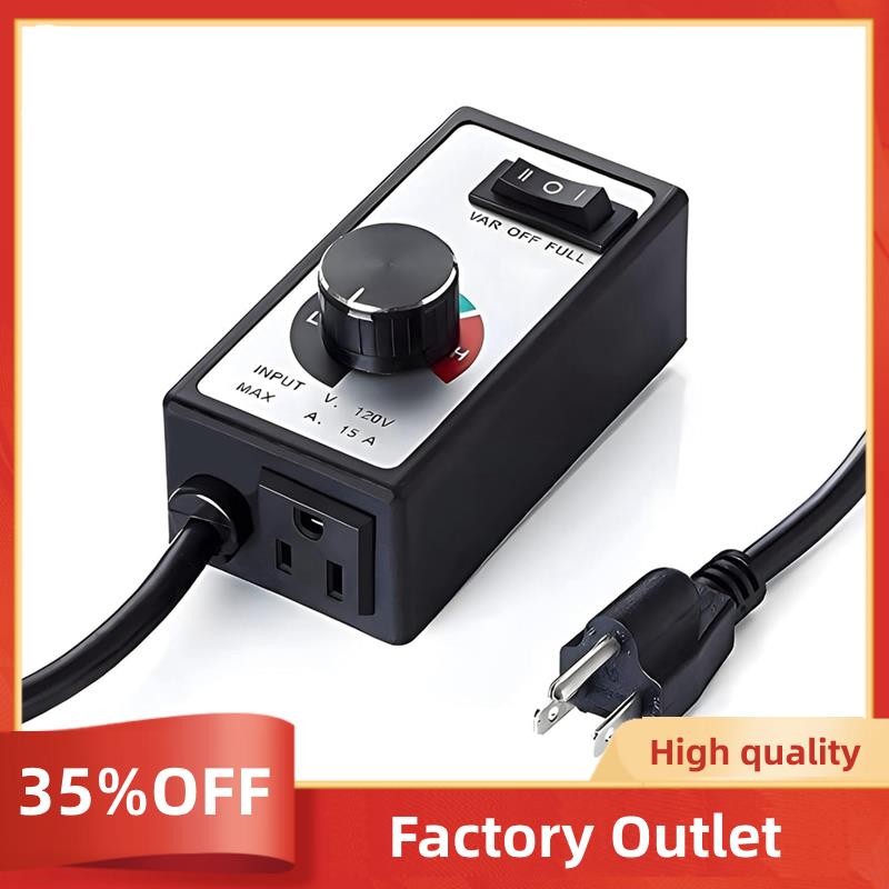 US PLUG,AC Motor Speed Controller 120V 15A Max Electronic Fan Speed Controller Variable Adjuster ...