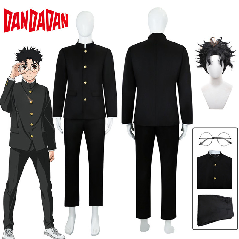 Anime Dandadan Ken Takakura Cosplay Costume Wig Okarun School Uniform ...