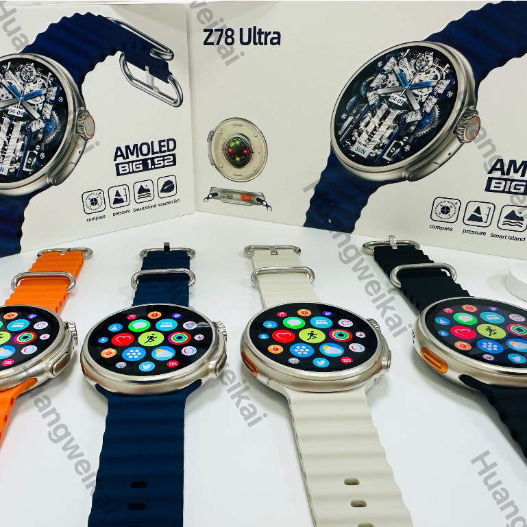 2025 new version Z78 super smart watch NFC wireless charging smart ...