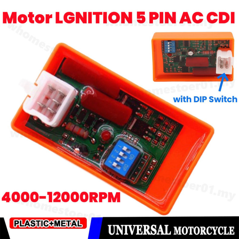 POP100 Motorcycle CDI with DIP Switch for WAVE100 Motor Lgnition 5 Pin ...