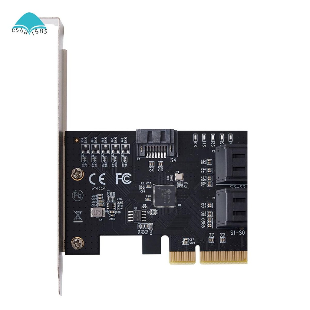5 Port SATA III PCIE X4 to SATA 3.0 PCI Express Converter Computer Hard ...