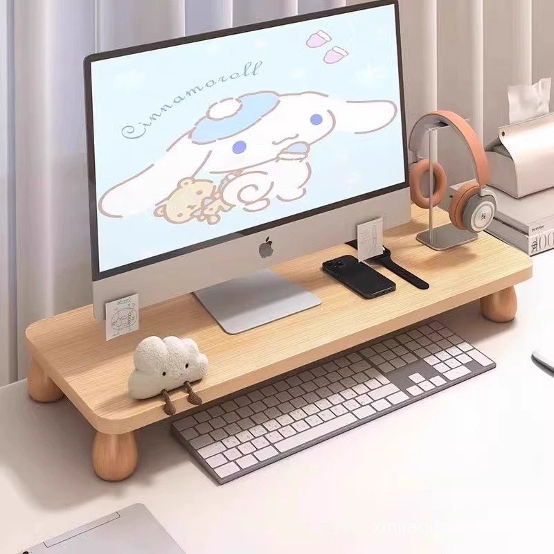 Display Elevated Rack Shelf Bedroom Desk Rack Dormitory White Computer ...