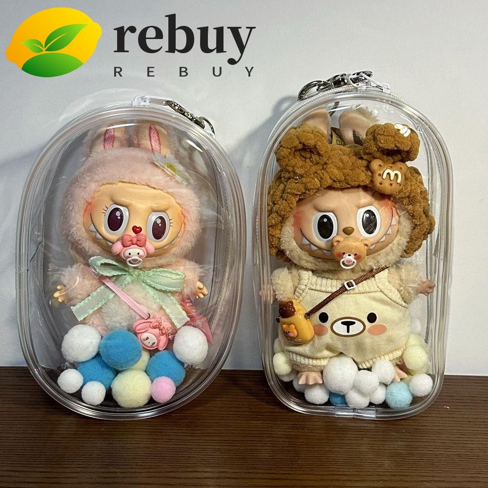 REBUY Labubu Time Doll Outgoing Bag, With Keychain Dust-proof Labubu ...