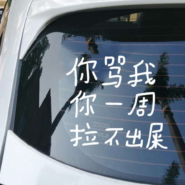 sticker kereta sticker cermin kereta Anda memarahi saya, anda tidak ...