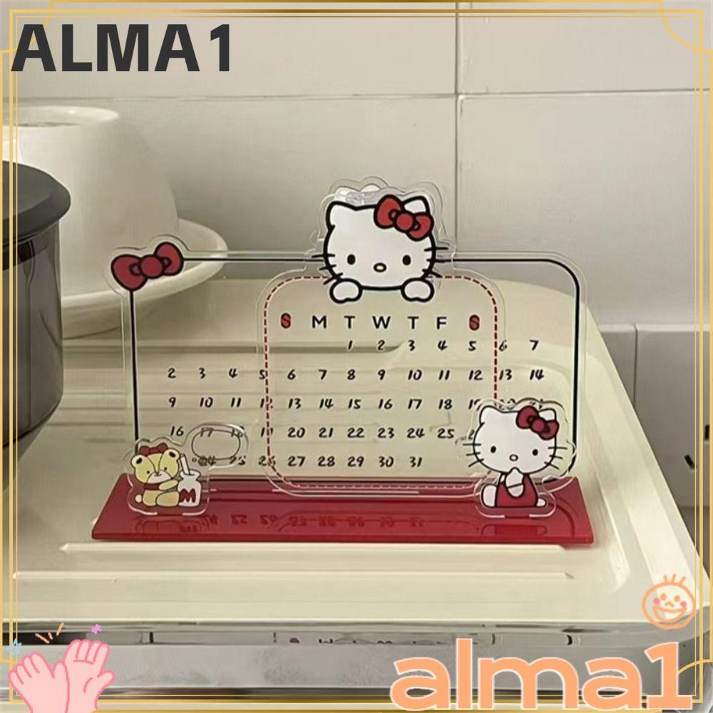 ALA Desktop Calendar, Acrylic Reusable Time Perpetual Calendar, Durable ...