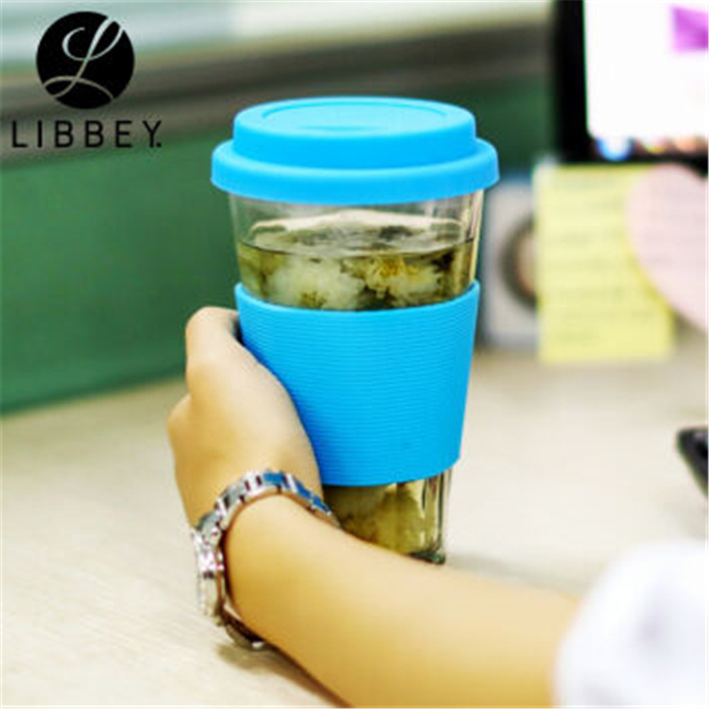 Libbey Libbey Glass Cup Coffee Cup Tea Cup Handy Cup Silicone Cup with ...