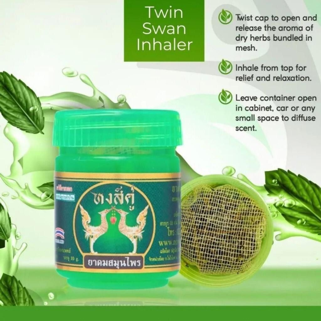 Original Thai Pure Herb Traditional Thai Herbal Inhaler Twin Swan ...
