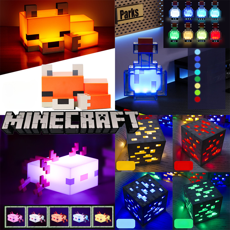 New A Minecraft Movie Torch LED Minecraft Lamp Color Changing Water ...