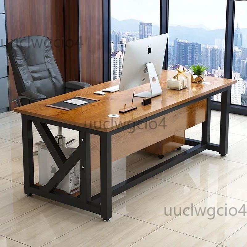Extra Large Office Study Table with Free Lock Cabinet Drawer Heavy Duty ...