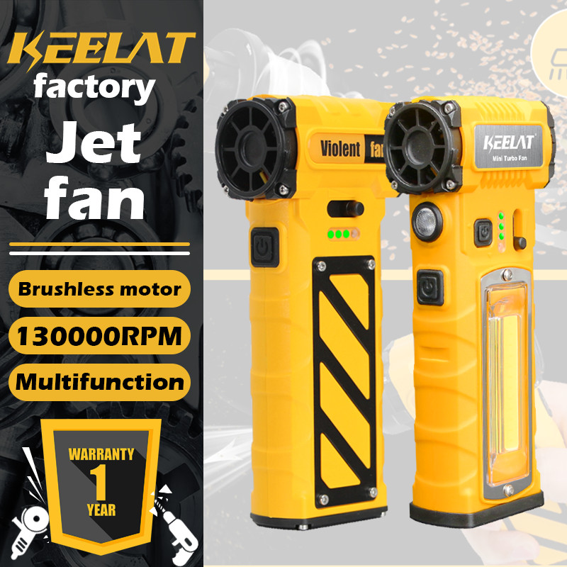 KEELAT Mini Turbo Fan Portable Brushless Motor Strong wind Handheld ...