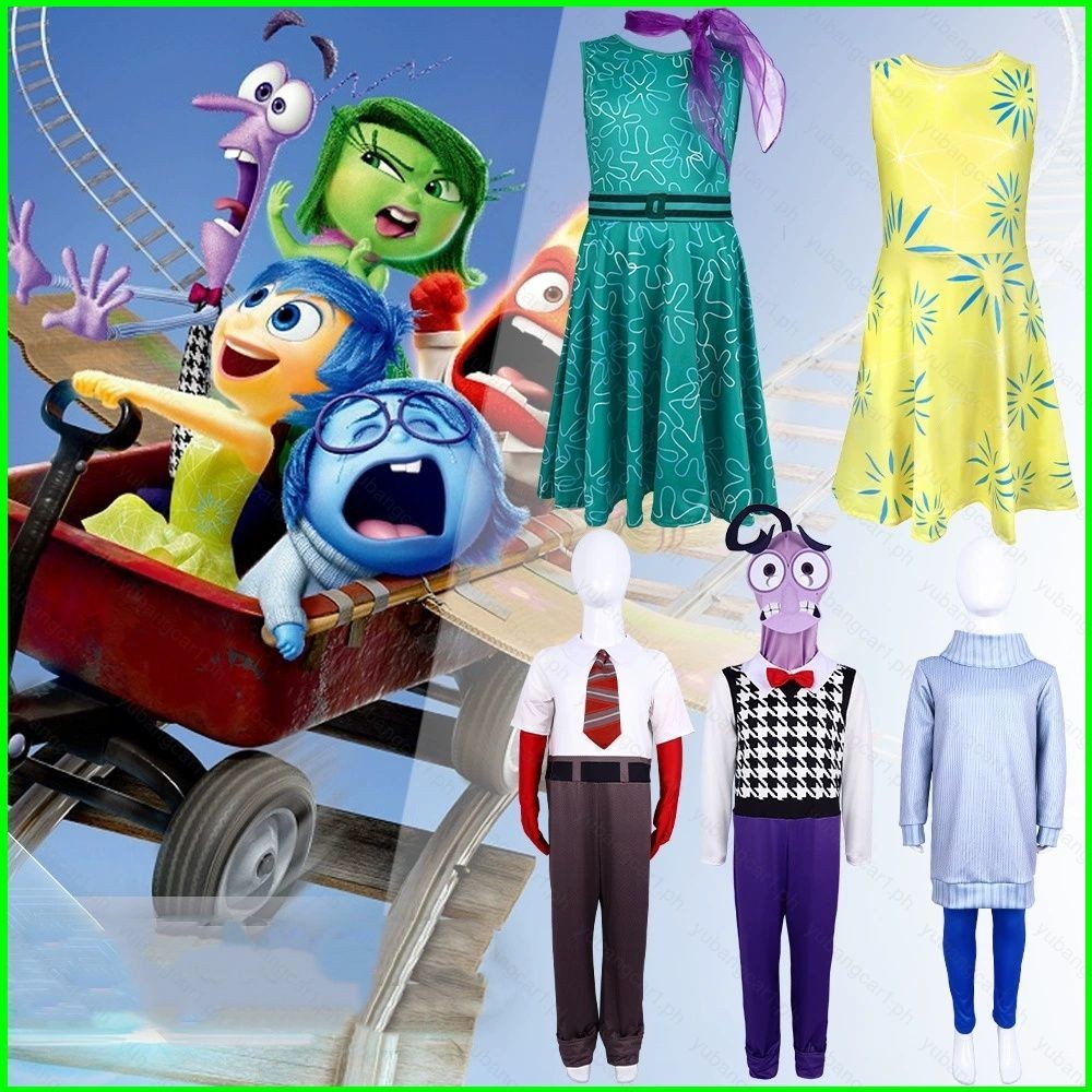 YB1 Inside Out 2 Joy Disgust Anger Fear Sadness dress coat cosplay ...
