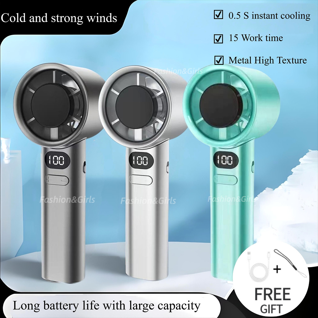 120-Speed Handheld Fan Multi-level Wind Power Portable Bladeless Mini ...