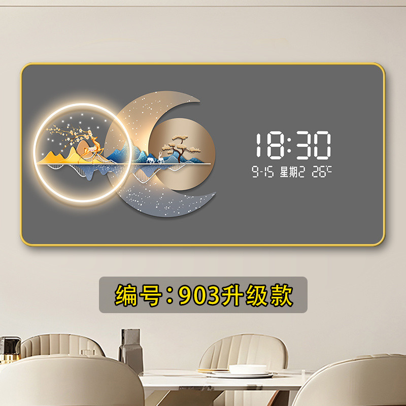 Upgraded Night Vision Wall Clock Living Room Perpetual Calendar Clock ...