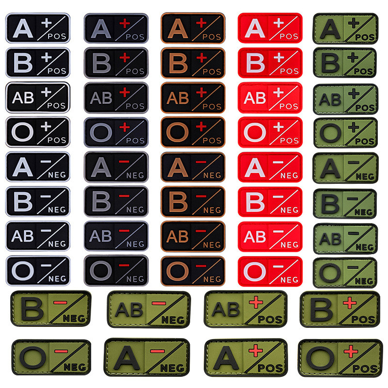 [Custom Velcro patch] HK New blood type armband A- B- AB- O- PVC blood ...