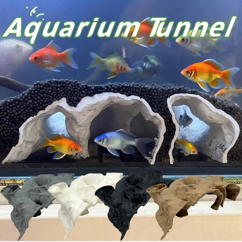 3D Printed Natural Tunnel Pleco Cave Fish Hideout Decor for Cichlid ...