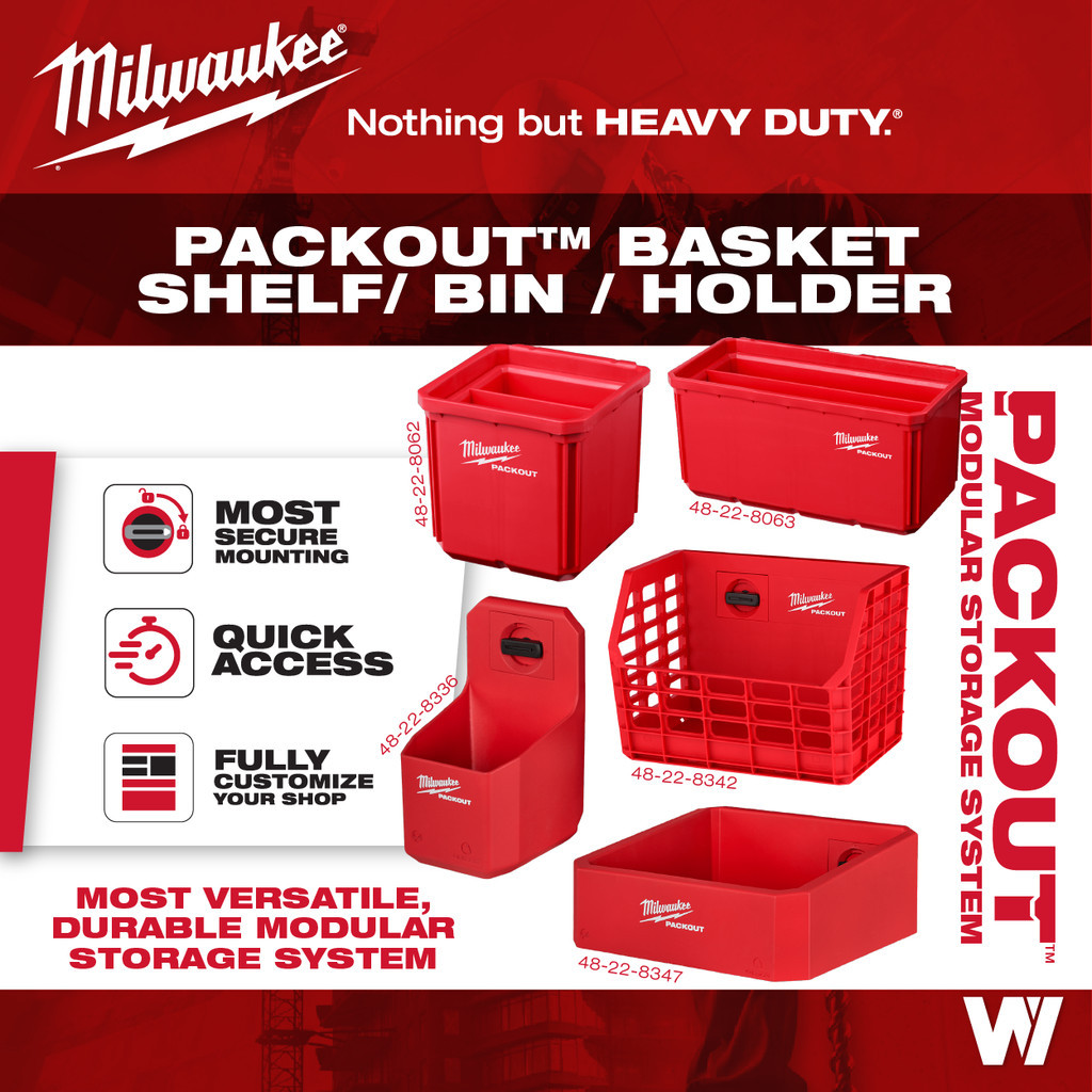 Milwaukee Packout Wall Mount Accessories - Basket / Bin | Shopee Malaysia