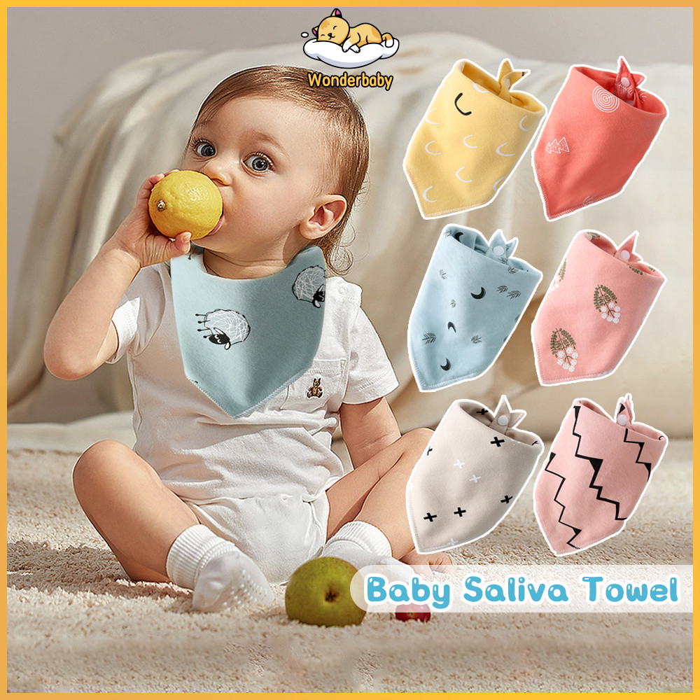 Wonderbaby Cute Baby Bibs Toddler Cotton Triangle Bibs 0-3Y Saliva ...